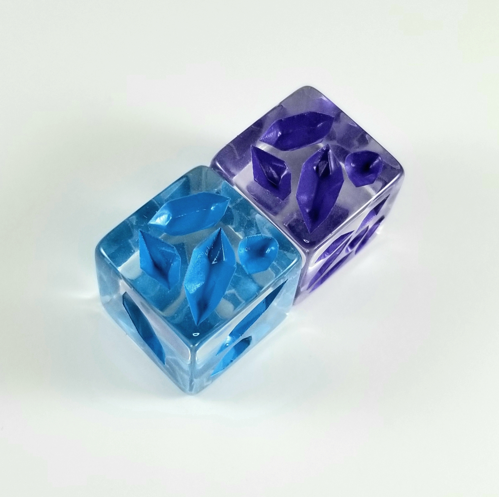 Crystal Dice, Set of 2 - D6 - Gem, Pagan, Wiccan - DiceMakers.com