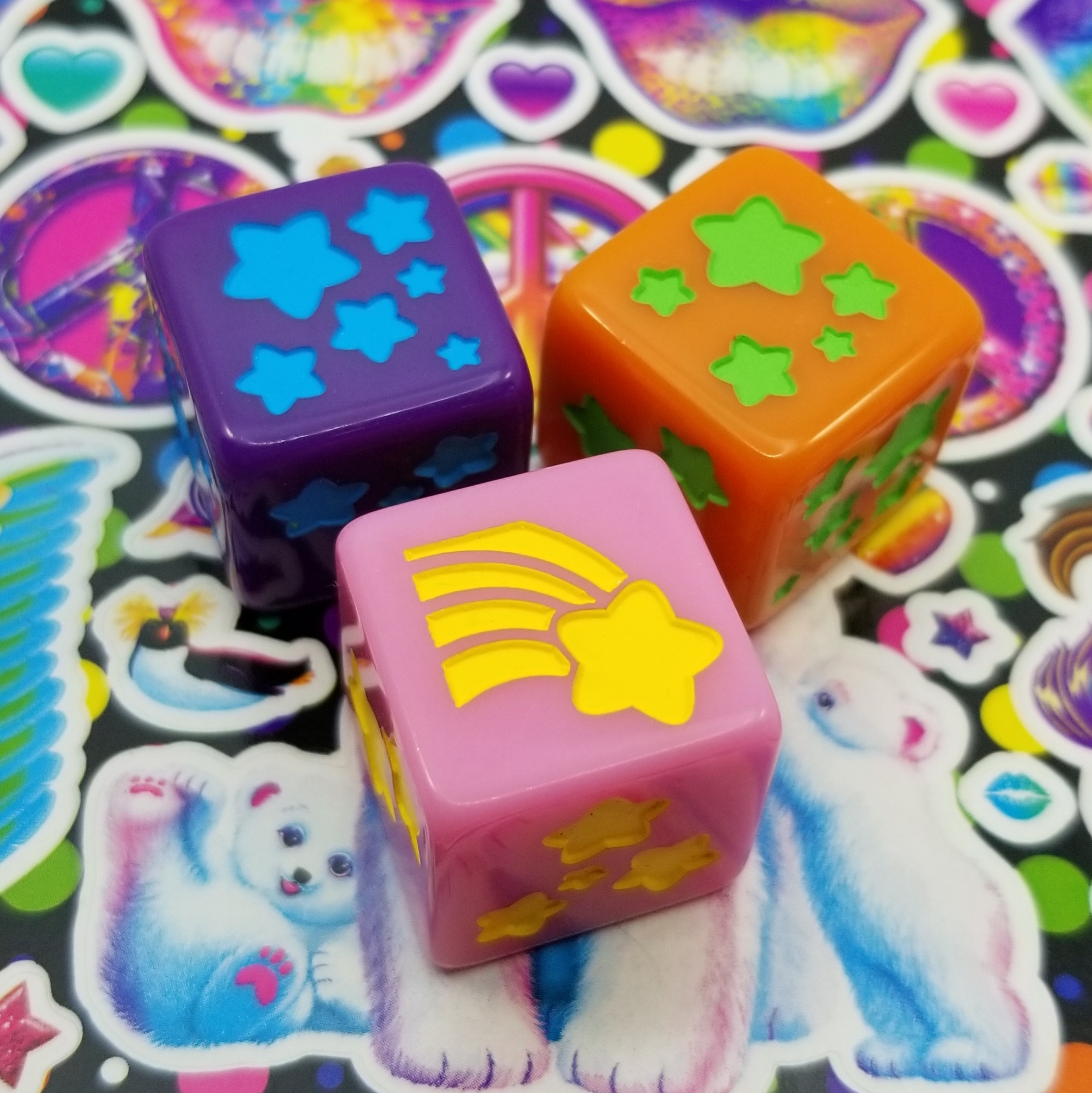 Chibi Star Dice, Set of 2 - D6 - DiceMakers.com