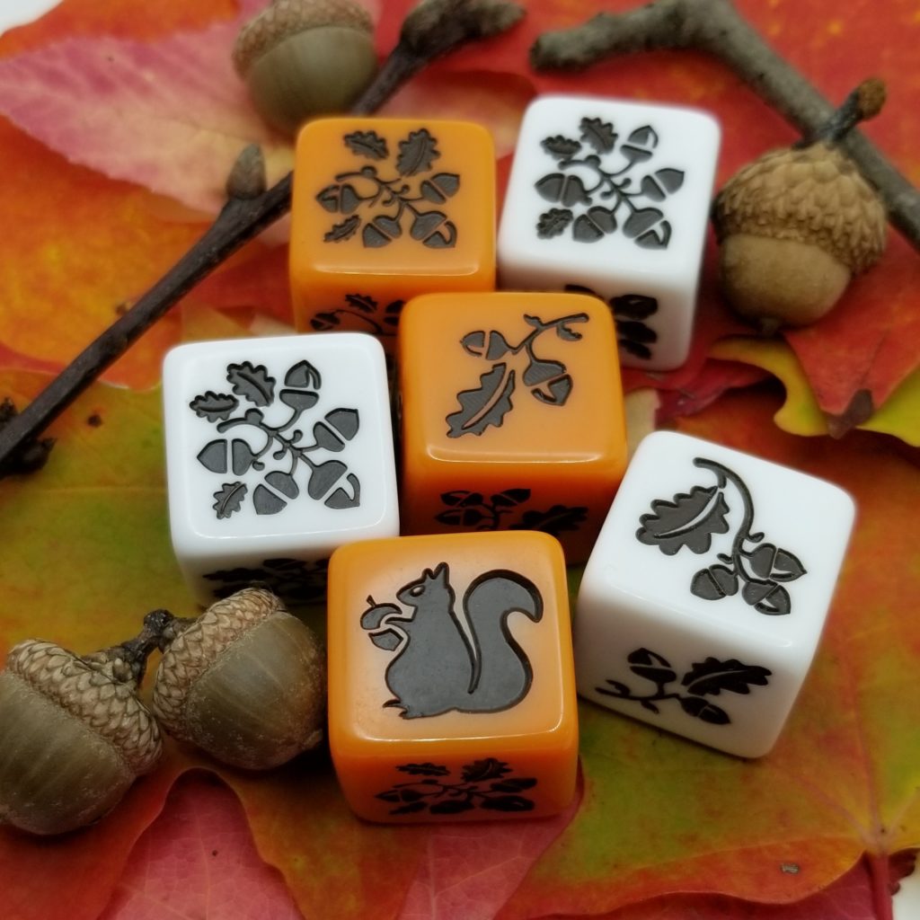 Squirrel / Acorn Dice, Set of 2 - DiceMakers.com