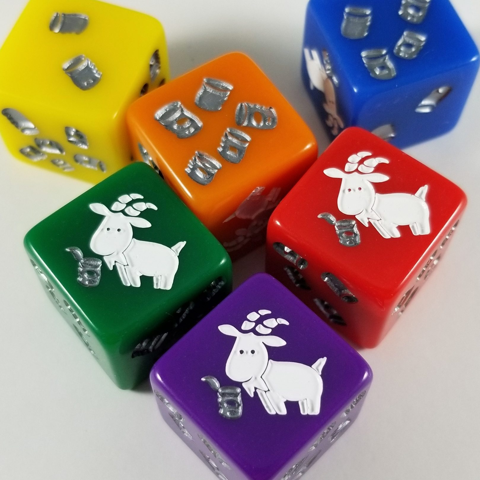 Mischievous Goat - Set of 2 D6 - DiceMakers.com