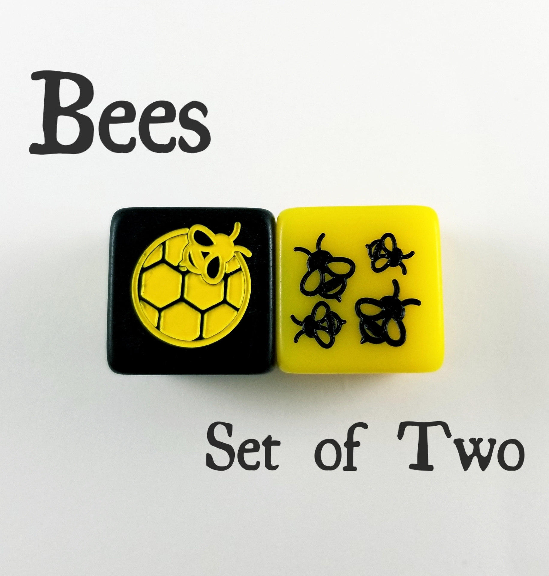 Bee Dice, Set of 2 - D6 - DiceMakers.com