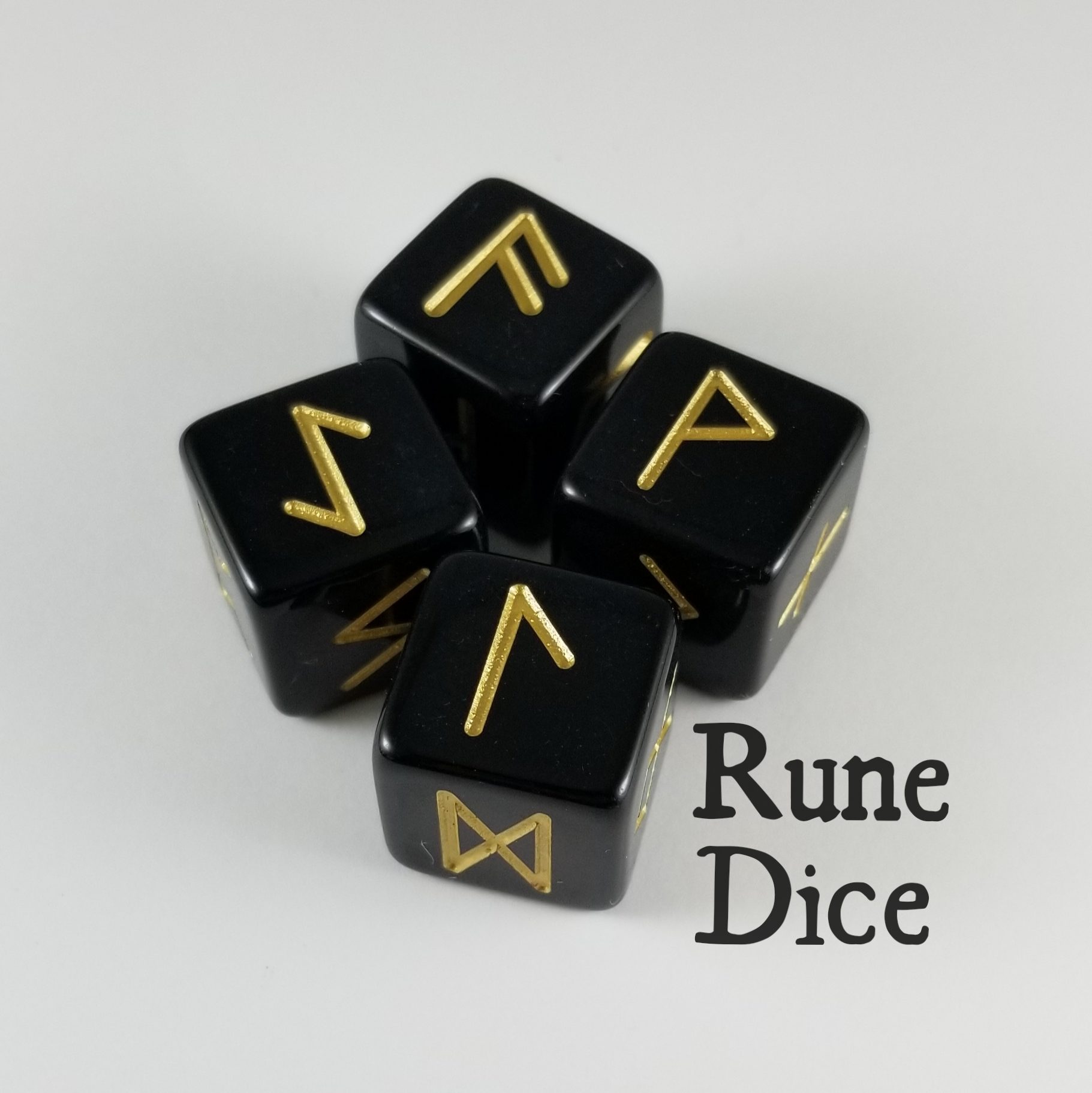Rune Dice, Set of Four D6 - DiceMakers.com