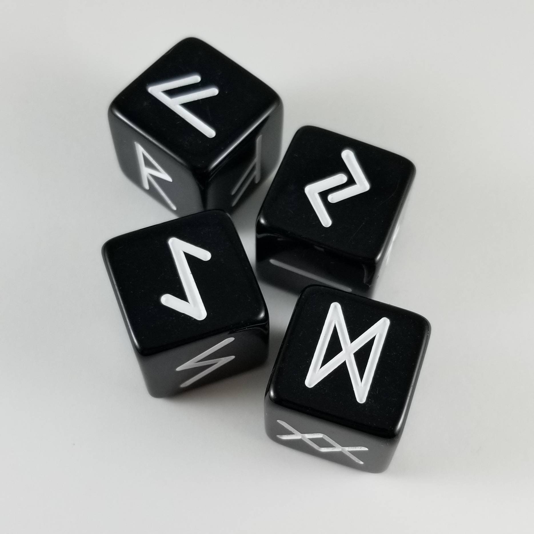 Custom Rune Dice, Set of 4 - D6 - DiceMakers.com