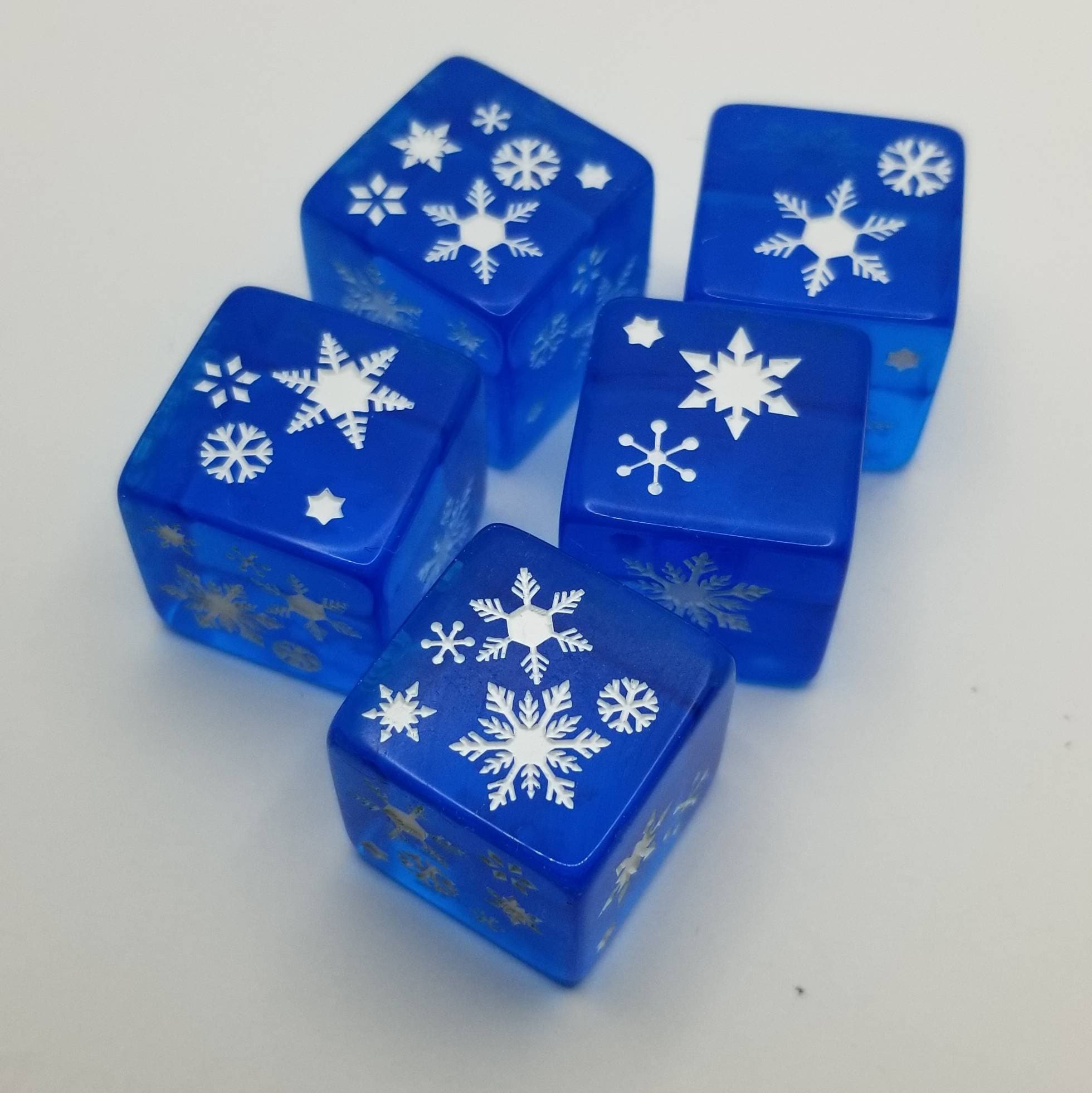 Winter Snowflake Dice, Set of 2 - D6 - DiceMakers.com