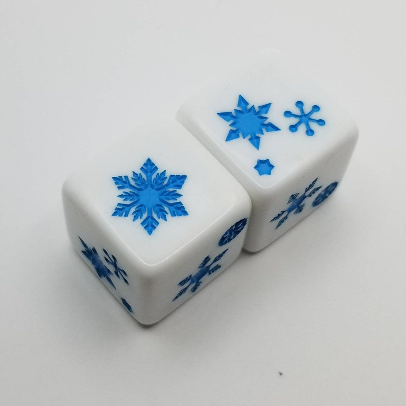 Winter Snowflake Dice, Set of 2 - D6 - DiceMakers.com
