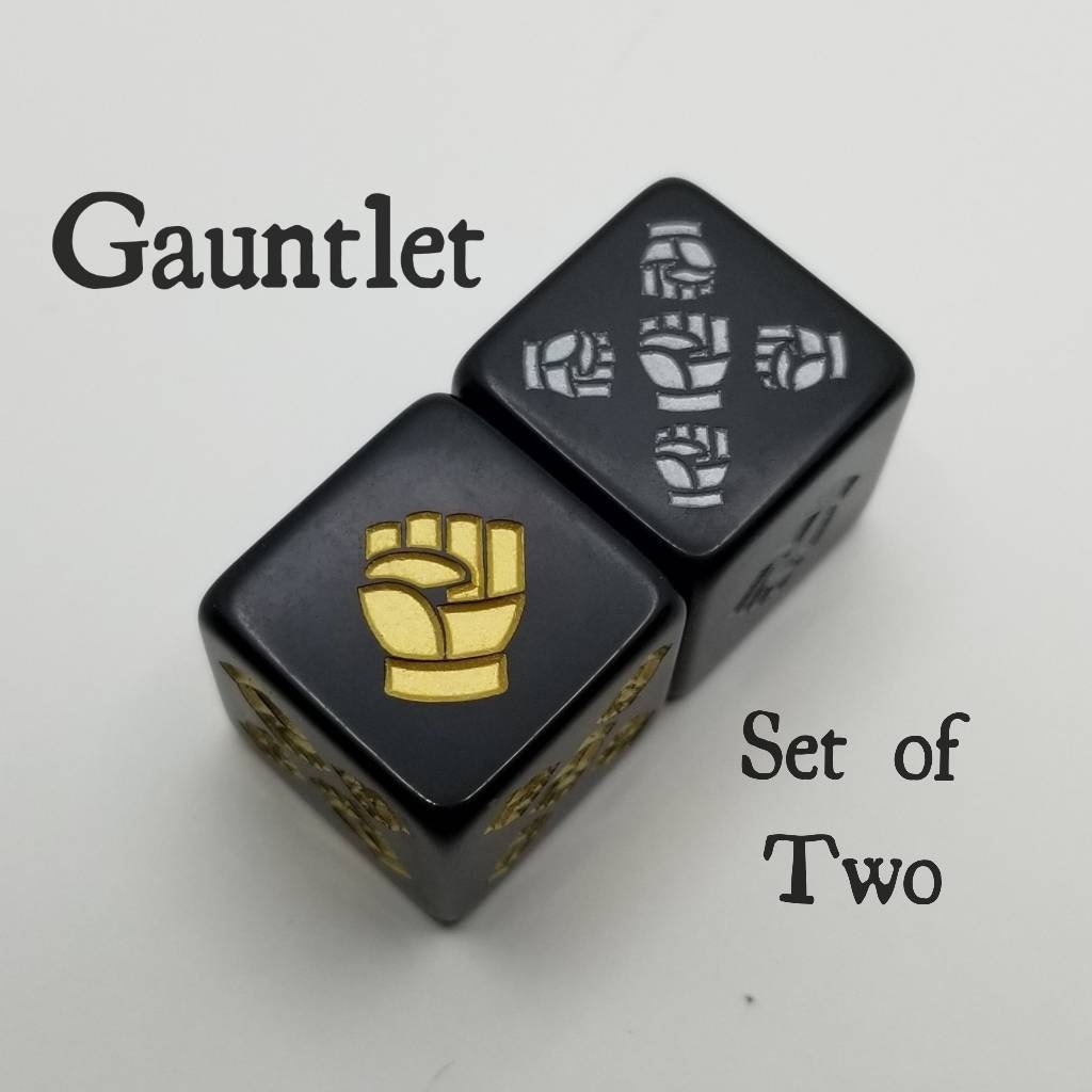 Gauntlet/Monk Dice, Set of 2 - D6 - DiceMakers.com