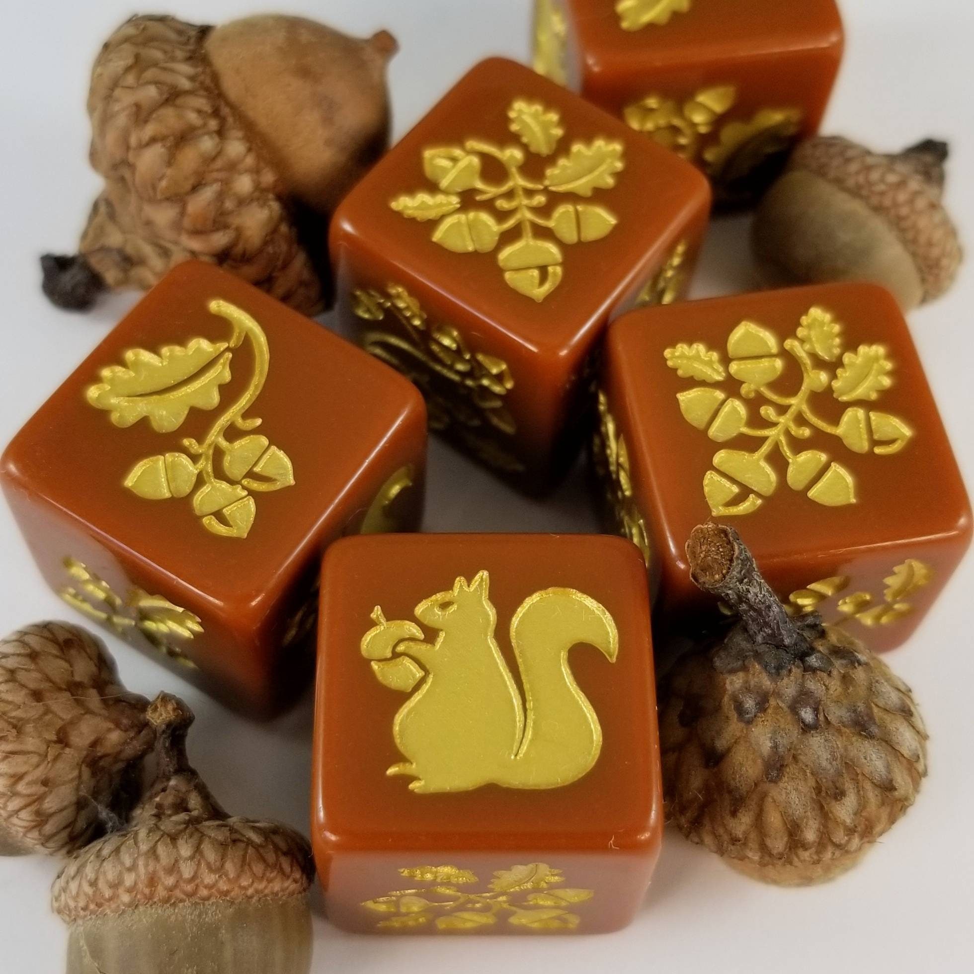 Squirrel / Acorn Dice, Set of 2 - DiceMakers.com