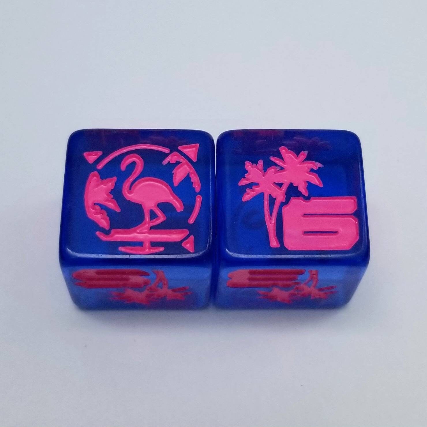 Hot Tropic Dice, Set of 2 - 19mm D6 - DiceMakers.com