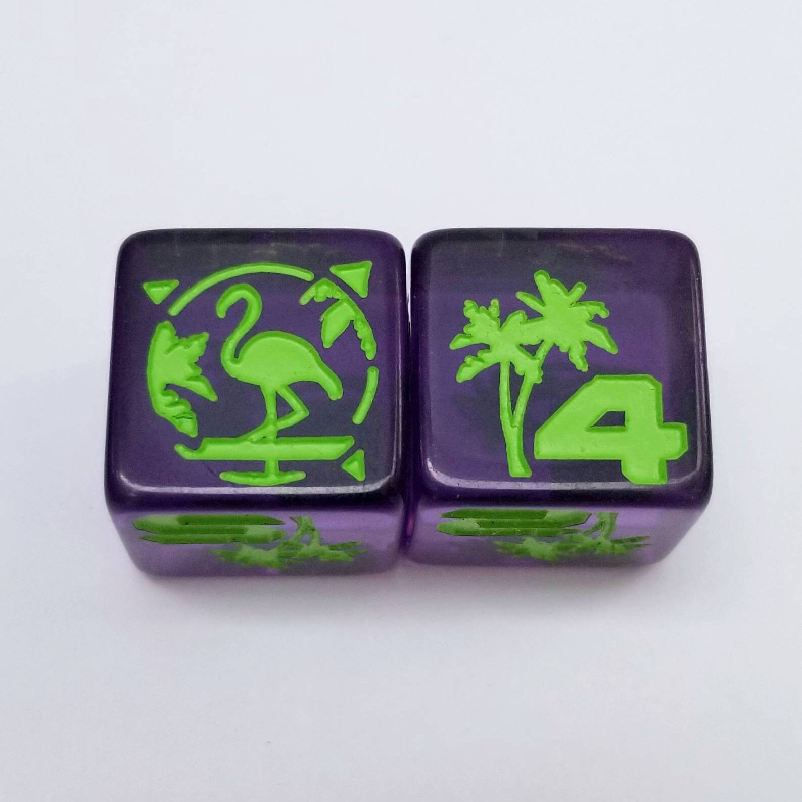 Hot Tropic Dice, Set of 2 - 19mm D6 - DiceMakers.com