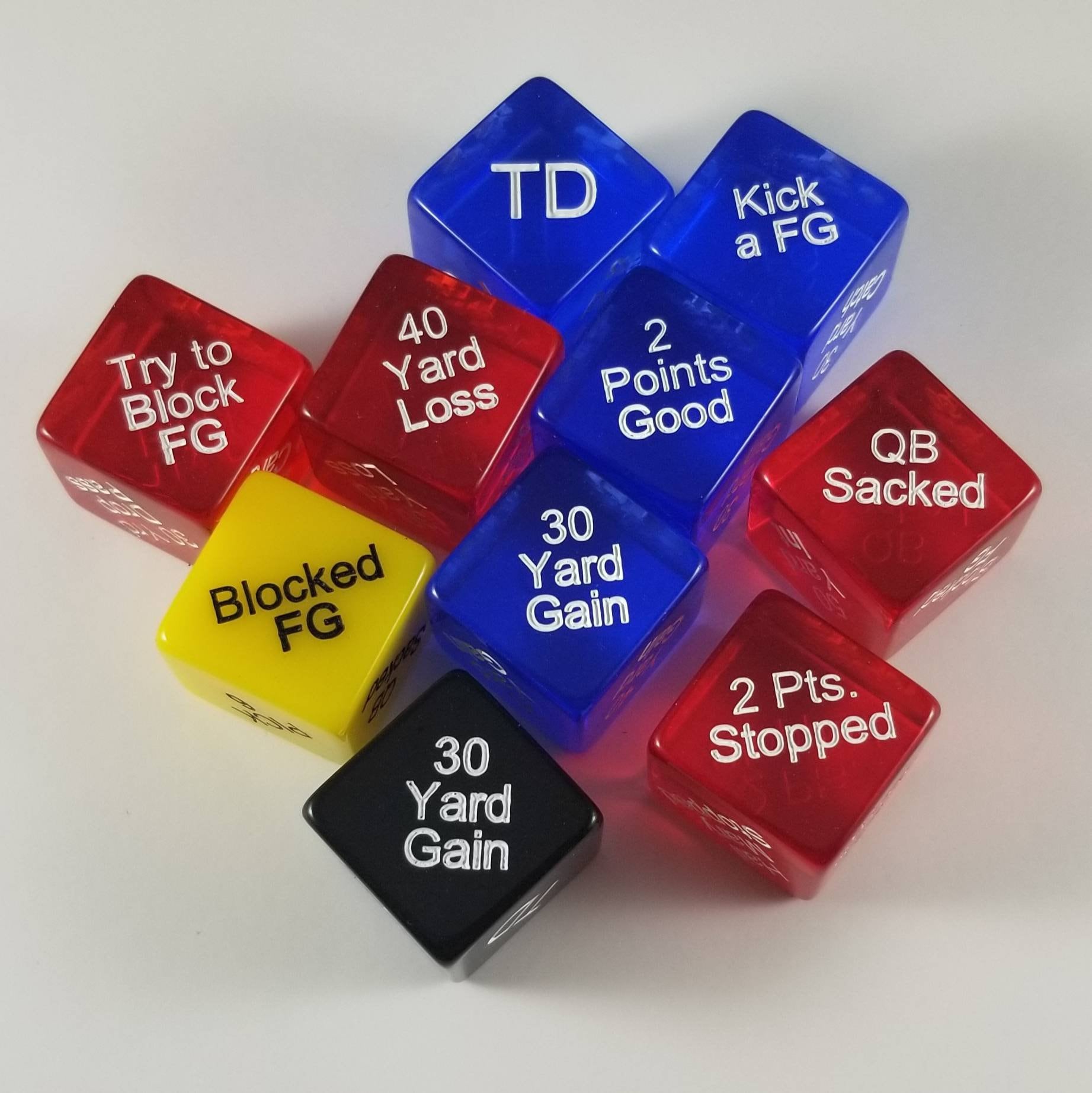 One D6 Dice With Your Choice of Text on All Six Sides - DiceMakers.com