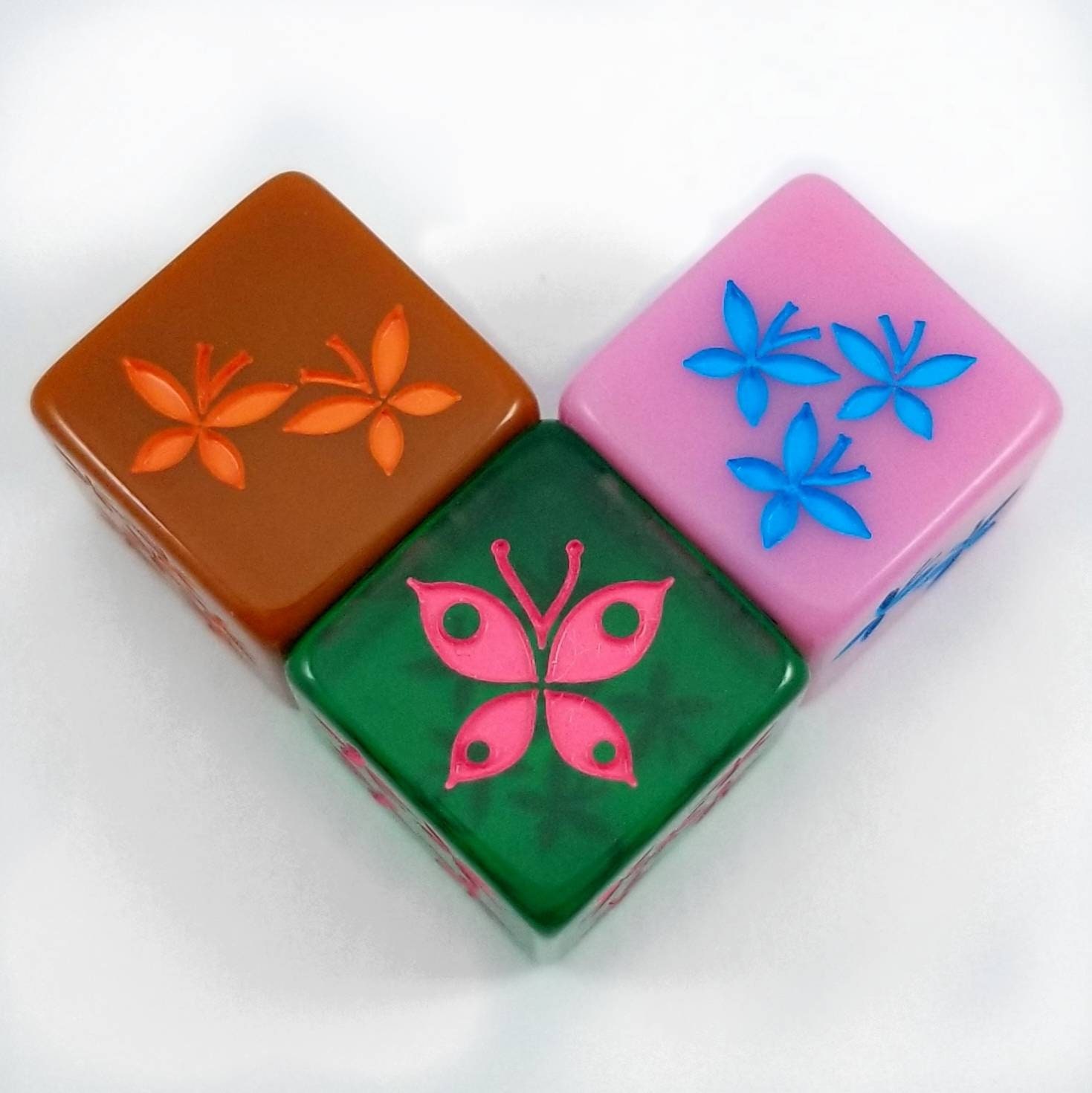 Butterfly Dice, Set of 2 - D6 - DiceMakers.com