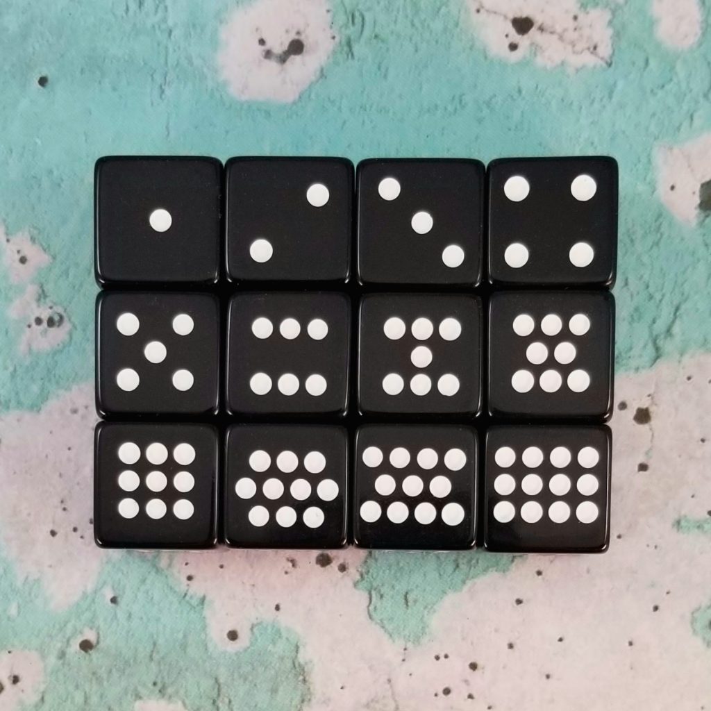 Set of 2 - D6 Customized Round Pips Dice - DiceMakers.com