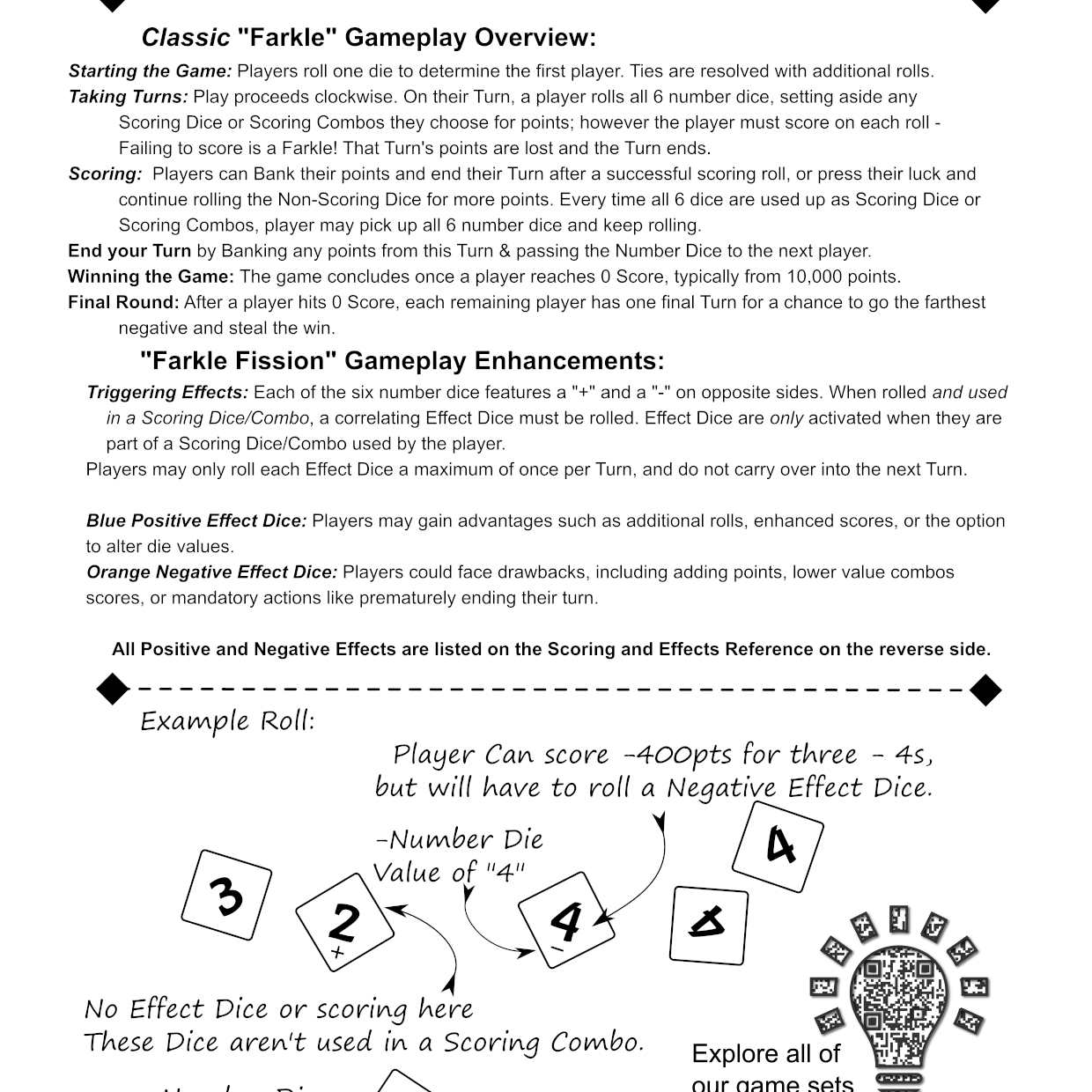 Farkle Fission - The Pocket Game of Dice Subtraction Strategy ...